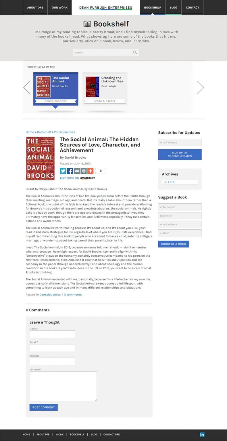 Dean Furbush Enterprises – Boston Freelance Web Designer