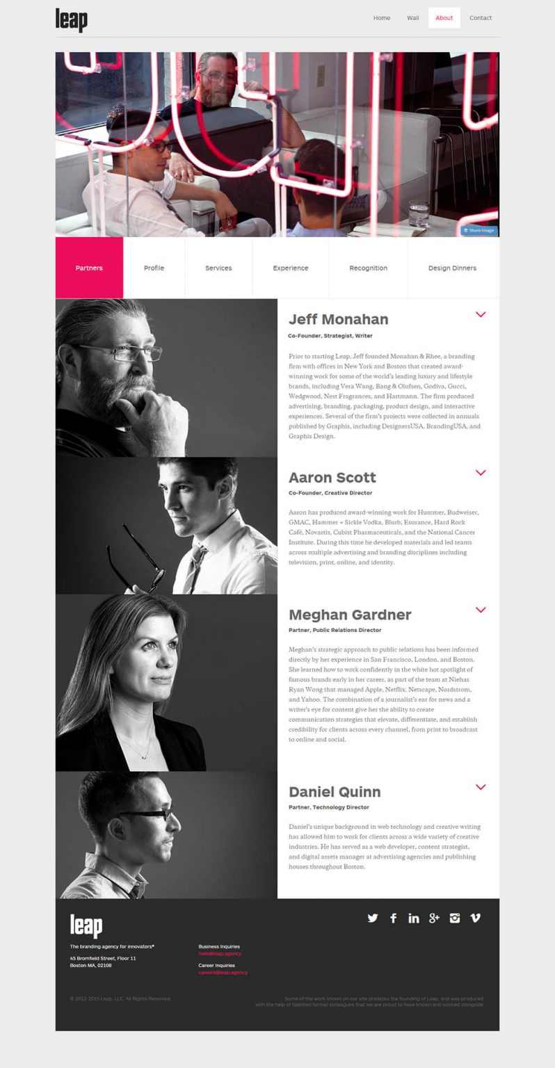 Leap Agency – Boston Freelance Web Designer